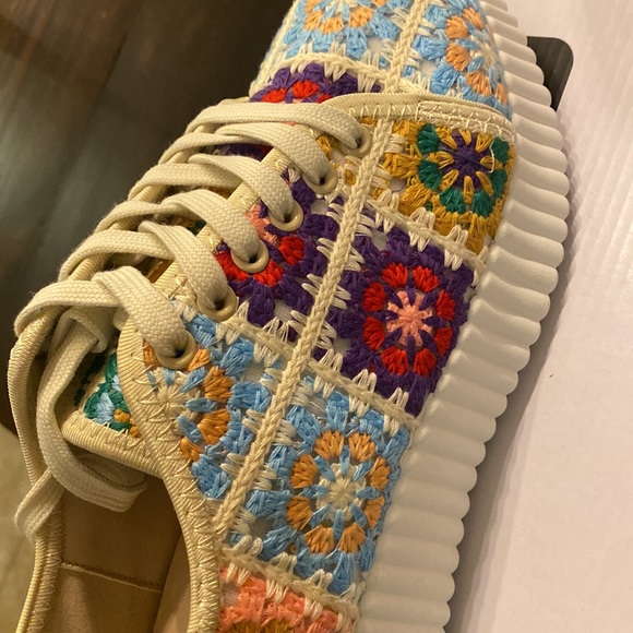 Johnny Was | Shoes | Nwt Crochet Trainers Johnny Was Knock Offs Super ...